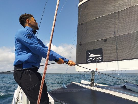 Test of the ACCWing, a flexible wing for 20-knot peaks without forcing it