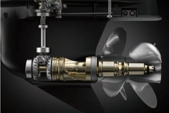 Double helix on a boat: what's the point of counterrotating?